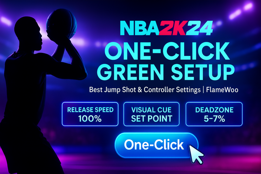 🏀 NBA 2K24 Best Jump Shot & Controller Settings (One-Click Green Setup ...